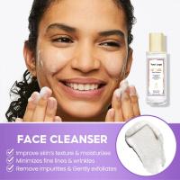 China OEM ODM customized own brand organic facial cleanser Natural anti-aging facial cleanser Anti wrinkle facial cleanser foam for sale