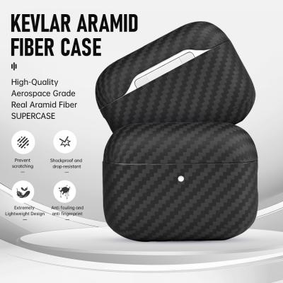 China Black Color Carbon Aramid Fiber Earphone Case for AirPods Pro 3 for sale