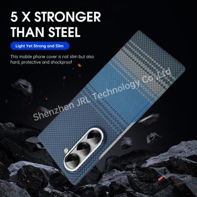 China Customized Blue Color Strong Suction Aramid Fiber Phone Case For Samsung Galaxy Fold7 for sale