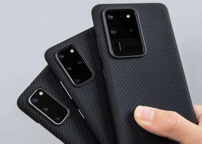 China Eco Thin Twill Aramid Fiber Samsung S20 Protective Case for sale