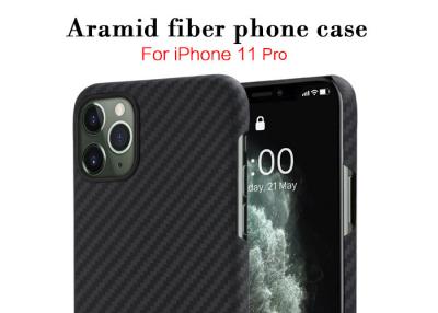 China Matte Aramid Fiber Phone Case For iPhone 11 Pro Twill Style Protective Function for sale