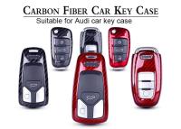 China Smart Remote Wear Resistant Audi Carbon Fiber Key Cover for sale