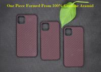 China Rubber Ring Camera Protection Twill Style Real Aramid Fiber Phone Case For iPhone 11 for sale