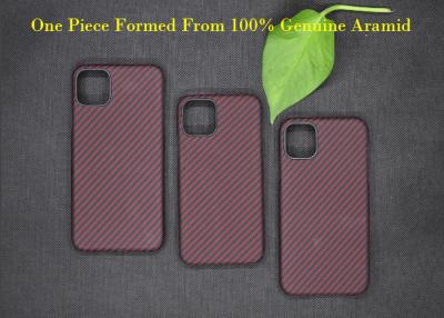 China Rubber Ring Camera Protection Twill Style Real Aramid Fiber Phone Case For iPhone 11 for sale