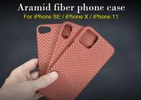 China Smooth Touch Orange iPhone SE Aramid Fiber Phone Case for sale