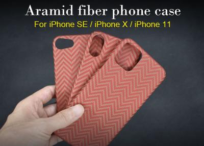 China Smooth Touch Orange iPhone SE Aramid Fiber Phone Case for sale