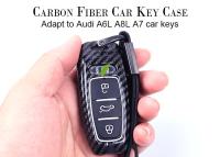 China 3K Hand - Laid Glossy Lightweight Audi Carbon Key Cover for sale