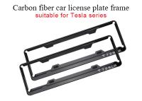 China Rust Resistant Tesla Carbon Fiber License Plate Frame for sale