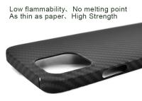 China Military Grade 0.65mm Thickness Matte Aramid Fiber iPhone 12 Case for sale
