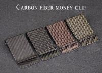 China Business Style 70mm*37mm Carbon Fiber Money Clips for sale