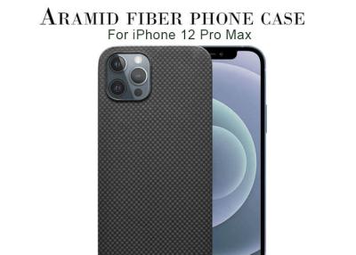 China Full Protection Black Plain Weave iPhone 12 Aramid Fiber Case Carbon Case for sale