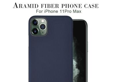 China Blue Color iPhone 11 Pro Max Aramid Fiber Case Carbon Fiber Case for sale