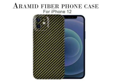 China Shockproof Ultra Light Green Color Carbon Aramid Fiber Phone Case For iPhone 12 for sale