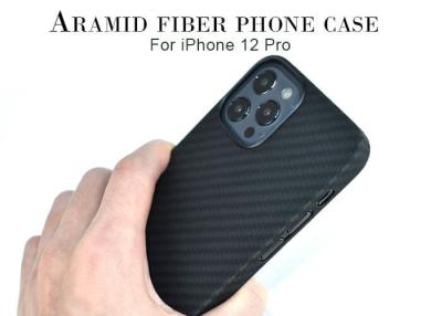 China Plastic Ring Black Color Aramid Fiber Phone Case For iPhone 12 12 Pro for sale
