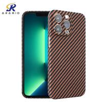 China Custom Gold Color Aramid Fiber Phone Case For iPhone 13 Pro Max for sale