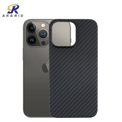 China Accurate Design Crater Protection Aramid Fiber Kevlar Phone Case For iPhone 13 Pro for sale