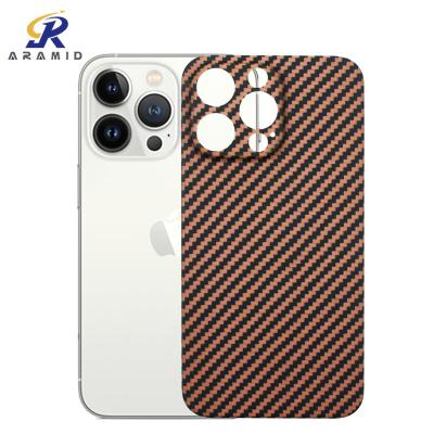 China Gold Dirt Resistant Carbon Aramid Fiber Phone Case For IPhone 13 Pro SGS for sale