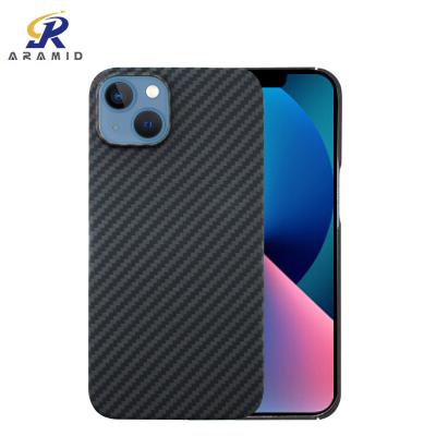 China Button Open Side Crater Shock Proof Aramid Phone Case Fiber For IPhone 13 for sale