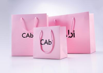 China CAbi matt lamination printed paper shopping bags with handle for sale