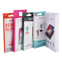 China Matt Lamination Tempered Glass Packing Box , Screen Protector Packaging With Hanging for sale