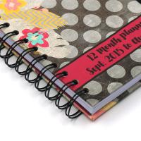 China 65C Planner Spiral Notebook Printing Services PVC With Elastic Band 240pages for sale