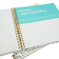 China Spotted Spiral Notebook Printing , CMYK Custom Art Book Printing 248*248mm for sale