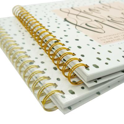 China Spotted Spiral Notebook Printing , CMYK Custom Art Book Printing 248*248mm for sale