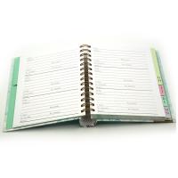 China Hidden Hardcover Spiral Binding Book Printing Service With Tab Dividers 176*190mm for sale