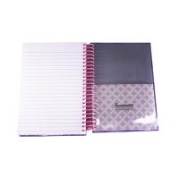 China Personalized Spiral Notebook Printing Service Plastic Coil With Pocket for sale