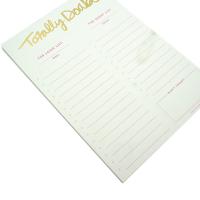 China Gold Foiled To Do List Memo Pad ,  OEM Post It Brand Notes Pantone Color Printing for sale