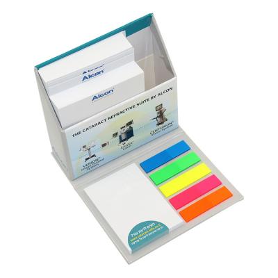 China Hardcover Custom Sticky Notepad Branded Post It Notes Gloss Lamination for sale