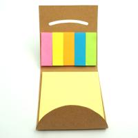 China Printed Branded Post It Notes With Recycle Kraft Cover 50mm X 35mm for sale