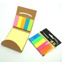 China Printed Branded Post It Notes With Recycle Kraft Cover 50mm X 35mm for sale
