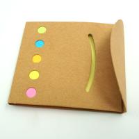 China Printed Branded Post It Notes With Recycle Kraft Cover 50mm X 35mm for sale