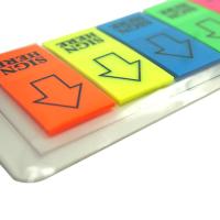 China PVC Custom Sticky Notepad , Arrow Shaped Sticky Notes  50mm X 35mm for sale