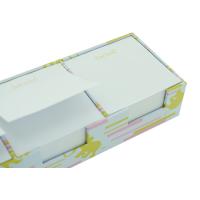 China Printed Custom Sticky Notepad Rectangle Post It Notes  With Logo Foiled PVC Cover for sale