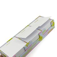 China Printed Custom Sticky Notepad Rectangle Post It Notes  With Logo Foiled PVC Cover for sale