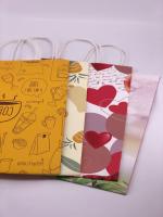 China Recycled TakeAway custom printed food packaging bags kraft paper CMYK printing for sale