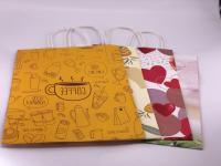 China Recycled TakeAway custom printed food packaging bags kraft paper CMYK printing for sale