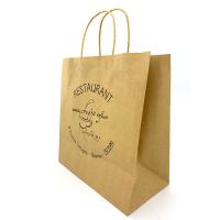 China custom Kraft food takeaway paper bags Recycled CMYK Printing 24cmx32cmx10cm for sale