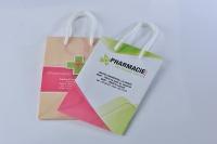 China Recycle Biodegradable Gift Bags Pharmacy Paper Bags full color printing for sale