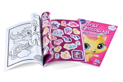 China Offset Sticker Coloring Book Printing Services CMYK Hardcover 24pages for sale