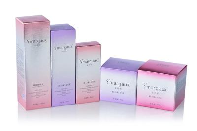 China Gold Silver Cardboard Boxes Skin Care Packaging Box Printing Gloss Lamination for sale