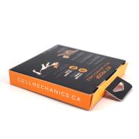 China Embossing Tempered Glass Packing Box Wireless Charging Pad Packaging 75mm*30mm*100mm for sale