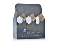 China OEM Cardboard Corrugated Shipping Box 6 Bottle Kraft Beer Carry Crate Printing for sale