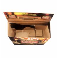 China Varnishing 6 Bottle Carrier Cardboard TakeAway Pantone Corrugated Boxes Printing for sale