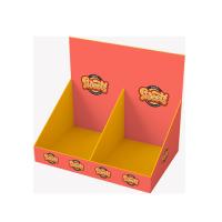 China Corrugated Cardboard Counter Display Stands Display 4C Printing 320mmx210mm for sale