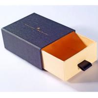 China Ribbon Rigid Cardboard Box Drawer Hot Stamping For Jewelry for sale