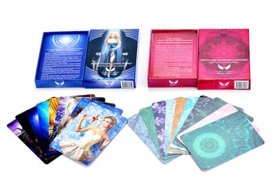 China Card Game Rigid Cardboard Box With Lid Shiny Gloss Lamination Printing for sale