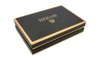 China Custom printed Rigid Cardboard Box Black For Hair for sale